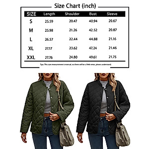 AUTOMET Womens Quilted Jackets Long Sleeve Button Down Bomber Jackets with Pockets Casual Winter Lounge Cotton Wear