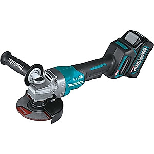 Makita GAG03M1 40V max XGT Brushless Cordless 4-1/2” / 5" Paddle Switch Angle Grinder Kit, with Electric Brake (4.0Ah)
