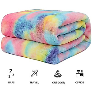 Fleece Throw Blanket Cozy Soft Lightweight Throw Blankets Warm Plush Blue Fall Blankets and Throws Couch Sofa Bed Camping Travel Picnic Outdoor Blanket Bedding Kid Baby Boys Girls Adults 60x80 in