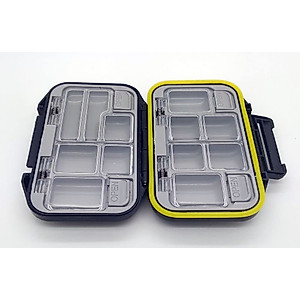 Sibas Tackle Box Organizer Waterproof Portable Double Sided Small Case Mini Utility Lures Box Kayak Fishing Containers for BASS Lures for Vest Jewelry Bead High Strength Lock