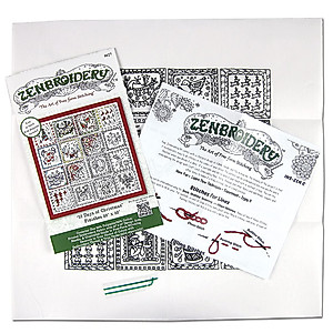 Tobin 12 Days Stamped Zenbroidery Kit, Multi-Colour