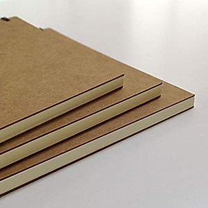 YUREE B5 Spiral Notebook Lined, Spiral Ruled Journal with Hard Kraft Cover, 70 Sheets (140 Pages), 10.3" x 7.2", 3-Pack, Brown