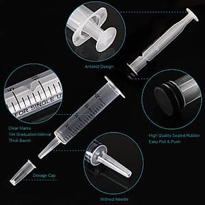 20ml Syringe for Liquid - Syringes without Needle - 20 ml Sterile Packed Plastic Syringe with Dropper for Medicine Student Lab Measuring Liquids and Pet Feeding Oral Food, Jello Shot ( 6 Pack )