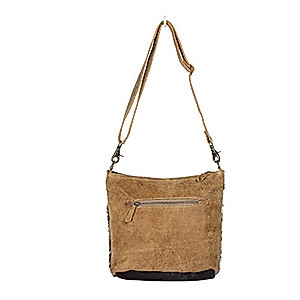 Myra Bag Double Zipper Two-Tone Cowhide Shoulder Bag S-1290