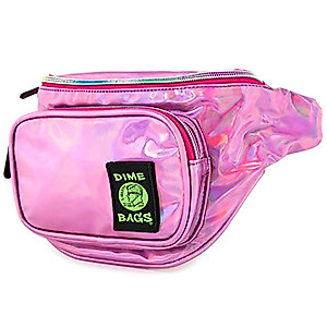 Dime Bags Party Pack | Festival and Party Fanny Pack | Water-Resistant Waist Bag (Disco Pink)