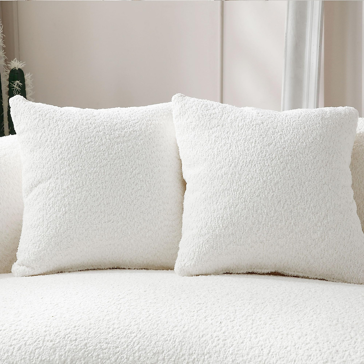 kevinplus 101'' White Curved Sofa Boucle Cloud Couch for Living Room, Modern Luxury Contemporary Upholstered Sectional Sofa Couch for Home Apartment Office Studio, White