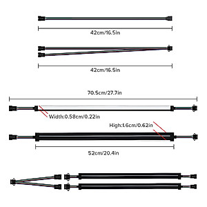 BTF-LIGHTING Neon RGB PC Light Strip 2PCs 19.7in RGB LED Strip for 12V 4-Pin RGB LED headers for ASUS Aura Sync, Gigabyte RGB Fusion, MSI Mystic Light, ASRock RGB