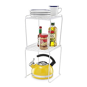 Whitmor Tall Stacking Shelf 12.88" White