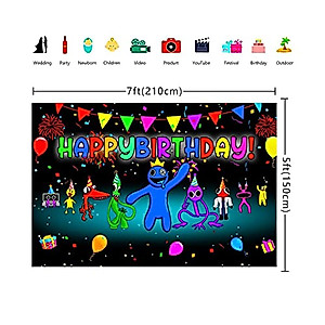 Game Happy Birthday Backdrop Cartoon Party Banner Decorations Photography Background Decor Photo Booth Studio Prop 3-5x7 FT