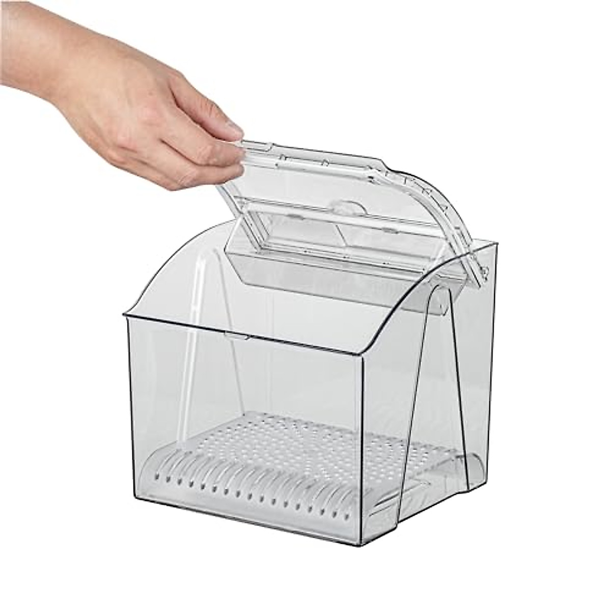 Restaurantware Met Lux 1.6 Gallon Food Storage Container, 1 Airtight Treat Box - With Scoop, Holds Up To 25 Cups, Clear Plastic Cereal Container With Lid, For Kitchen Or Pantry Organization