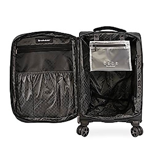 Brookstone Luggage Harbor Spinner Suitcase, Dark Charcoal, Carry-On