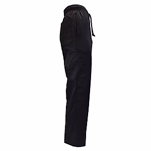 Natural Uniforms Classic Chef Cargo Pants (Black Single, Medium)