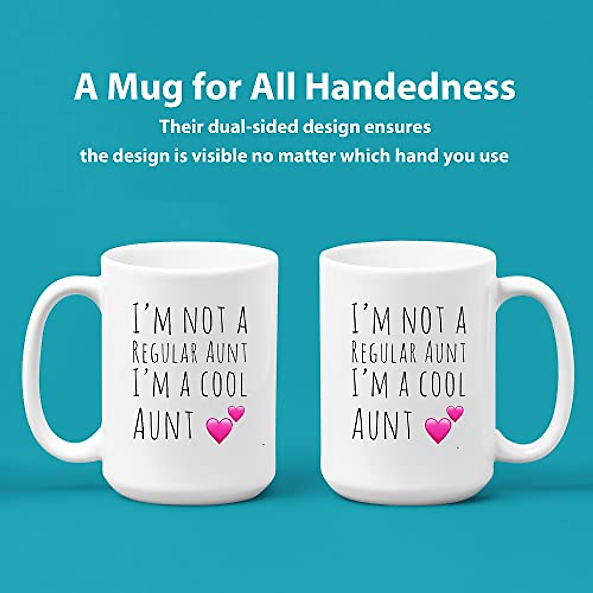 Panvola I'm Not A Regular Aunt I'm A Cool Aunt Mother's Day From Niece Nephew Sister Ceramic Coffee Mug (15 oz)
