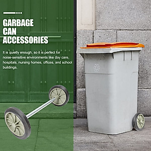 DOITOOL Garbage Can Replacement Wheels - Trash Can Wheels and Axle - Trash Garbage Bin Wheels Replacement for Garbage Can Outdoor,Garden Street Patio Trash Can (Wheel Color Random)