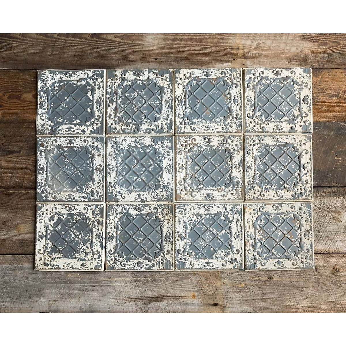 Park Hill Collection Decorative Tin Ceiling Tile - Antique Cream Color