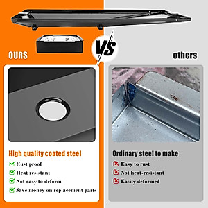 Grease Tray with Catch Pan for Oklahoma Joe's Longhorn Combo Grill, Grease Catcher for Oklahoma Joe's 15202029 12201767 14201767, Comes with 15 Aluminum Liners, Replacement for CHR1767048, CHR1767053