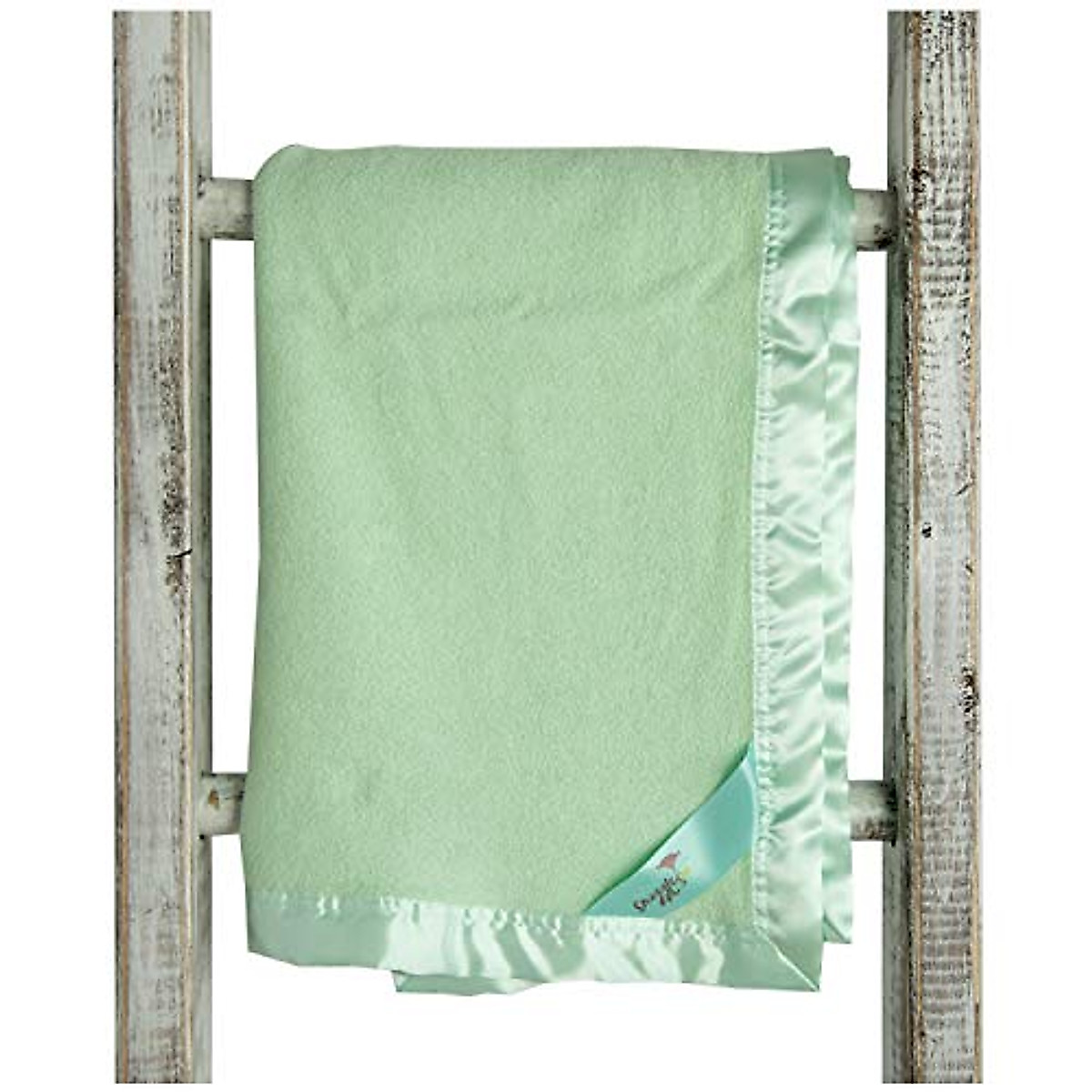 Bamboo Rayon Soft Light Green Toddler Security Blanket - Lime Green Baby Blanket with Satin Edging - Perfect for Naps, Car Carrier, Stroller Rides and Travel - 34 x 47 inches - Newborn Baby Blankie