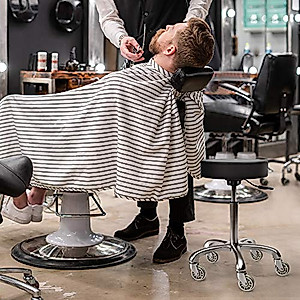 TASALON Rolling Stool - Adjustable Stool with Wheels - Soft Swivel Workbench Stool- Desk Stool Chair for Kitchen, Salon, Spa, Tattoo, Pedicure - Massage Stool Salon Stool Esthetician Chair – Black