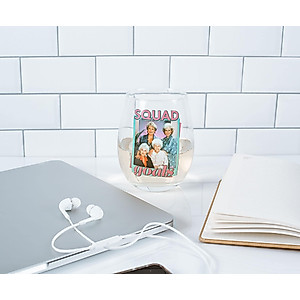 Silver Buffalo The Golden Girls Squad Goals Stemless Glass | Holds 20 Ounces