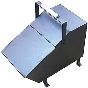 Boone Hearth Ash Bucket with Silver Handle for Fireplace