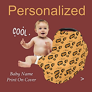 Personalized Baby Name Car Seat Covers for Babies Infant - Nursing Cover Breastfeeding Scarf, Carseat Cover for Girls and Boys, Constellation Starry Sky