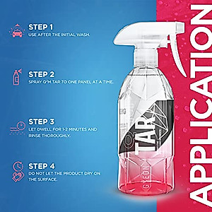 GYEON quartz Q²M Tar 500 ml - Safe and Effective Rubber and Tar Remover - Ideal for Post Track Day Cleaning - Quick and Effective Adhesive Remover