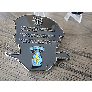 United States Army 7th Special Forces Group Green Berets Creed 7th SFG (A) Reapers Skull Challenge Coin