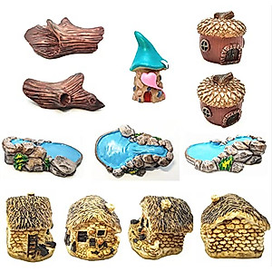 HYG Miniature Fairy Garden Accessories, Figurines, Landscape Set Selected Fairy Garden / Mini Figurines Kits, Potted Horticulture Ornaments Garden Decoration