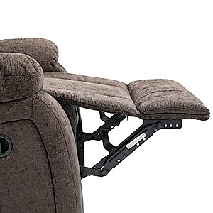 Christopher Knight Home Lindale Massage Recliner, Brown + Black 35.25D x 38.5W x 40.5H in