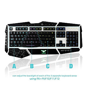 Havit Lammergeier LED Definable RGB 7 Backlit Programmable Wired Mute Gaming Keyboard (HV-KB346L)
