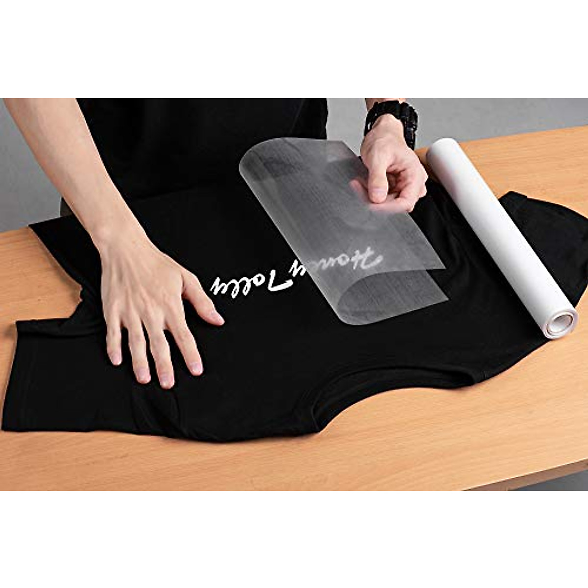 PU HTV 12" x 10' Heat Transfer Vinyl Rolls, Iron on Heat Press Easy to Cut & Weed for DIY Design T-Shirt(White）