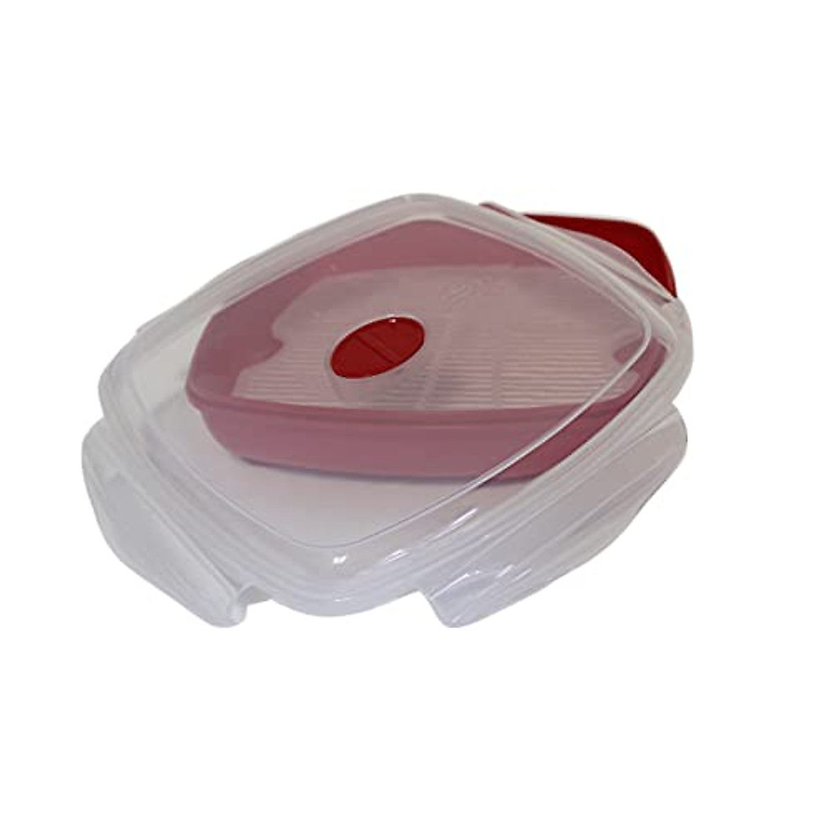 Vented Microwave Steamer Cooks Vegetables Fish Meats Poultry Rice BPA Free