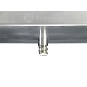 Kegco SECO-1610D 16" x 10" Surface Mount Drip Tray - 3" Column Cut-Out - SS, with Drain