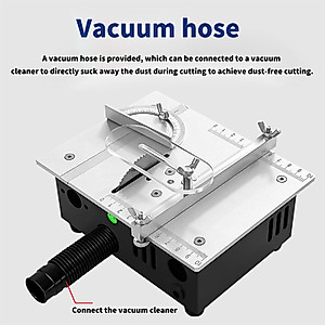 DEWIN Mini Table Saw for Crafts S3 Portable Precision Table Saw,96W mini Desktop Electric Saw 7 Speed Adjustable,DIY Model Crafts Cutting Tool for Wood Plastic Acrylic Cutting