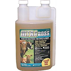 Merck Animl Health Cattle 176298 Ultra Boss Pour-On Insecticide, Quart