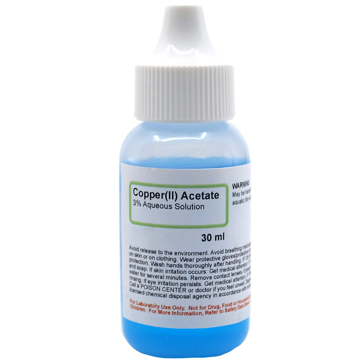 ALDON Innovating Science Copper(II) Acetate, 3% Aqueous Solution, 1 fl oz (30mL) - The Curated Chemical Collection