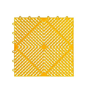 BBGS 40x40x4cm Spliced Plastic Drainage Grille, 10pcs Outdoor Plastic Entrance Mats Door Flooring Mat for Car Wash 4S Shop Washing Machine Mat (Color : Yellow)