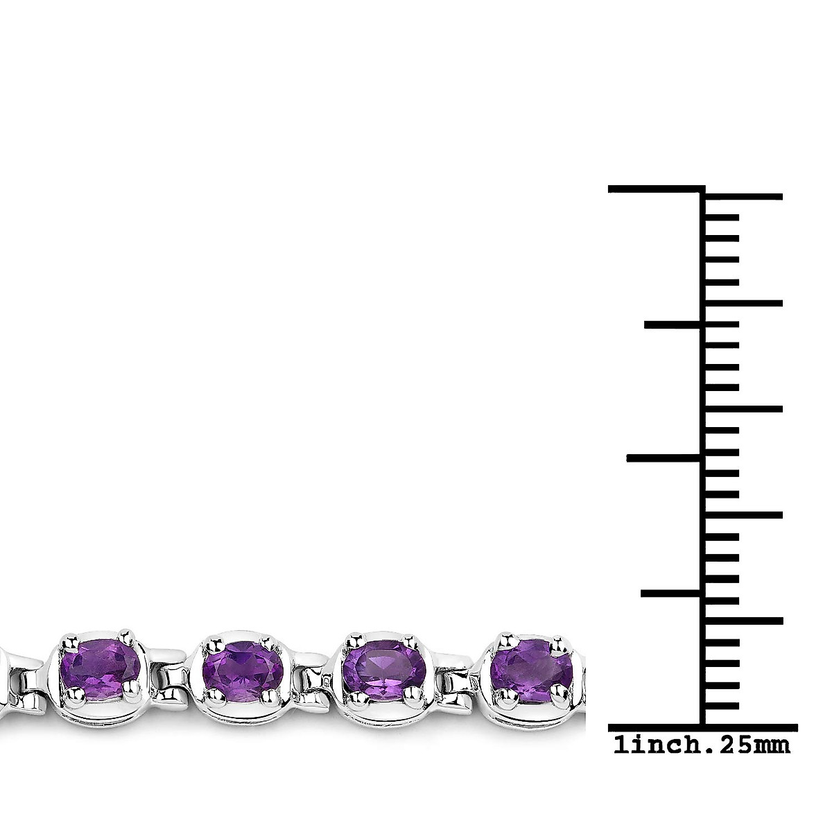 Genuine Morganite Amethyst Garnet Peridot Tanzanite Gemstone Birthstone Tennis Bracelet 925 Sterling Silver Rhodium Plated Jewelry Birthday Gifts For Women, Metal Gemstone, Amethyst