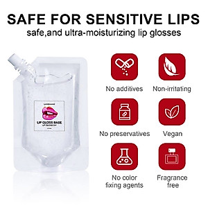 2 Pack Lip Gloss Base Oil, lip makeup primers, Moisturize Basic Lipstick Material, Non-Stick, Base for DIY Handmade Lip Balms Lip Gloss