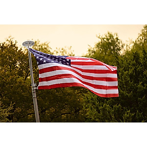 Solar Flag Pole Light, New 136 LED Flagpole Light 10000h Lifespan for 15-25 Ft Poles, 2-Mode Brightness, Waterproof Lighting on Outdoor Flag Pole Top, Auto On/Off