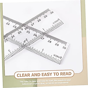 MAGICLULU 20pcs Ruler Metric Ruler 12+ Inch Rulers Plastic Rulers Metric Ruler Precision Ruler Straight Ruler 12 in Ruler Small Ruler Metric System Supplies Use Clear Ruler