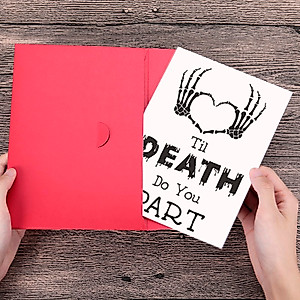 Halloween Boo Basket Stuffers for Women Men Boo Basket Gifts for Kids Her Him Skull Cards Skeleton Wedding Gifts for Couples Bridal Shower Card Wedding Vows Card for Her Him Husband Wife Birthday Card