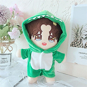 20cm /8" Doll Plush Doll's Clothes Animal one-Piece Garment Suit Pajamas Toys Dolls Accessories (Dinosaur)