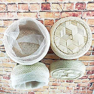 Heavens Tvcz Bamboo Rice Steamer Basket with Lid Sticky Rice Cooker Thai Home Electric Cooker Food Safe Free Cloth 1 piece