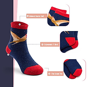 Boys Winter Wool Socks Kids Thick Warm Socks Thermal Crew Socks for Boys 6 Pairs 6-8 Years