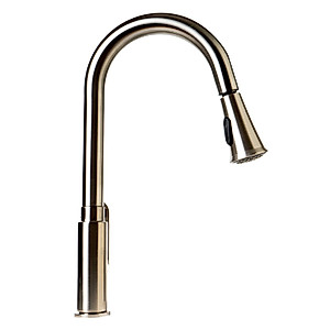 ALFI brand ABKF3480-BN Kitchen Faucet, 15.25"H, Brushed Nickel