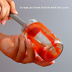 Yoku Made- Silicone Mini Spatula, Curved Small Spatula, Kitchen Scraper Spatula, Wet Pet Food Can Spatula, Jar Spatula, for Cooking Baking Frosting or Mixing, 6pcs