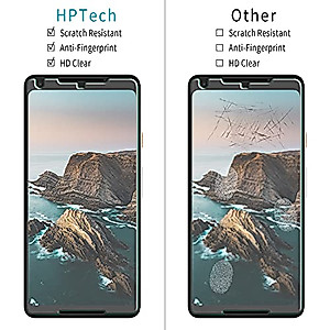 HPTech 2-Pack Tempered Glass For Google Pixel 2 XL Screen Protector, Easy to Install, Bubble Free, 9H Hardness