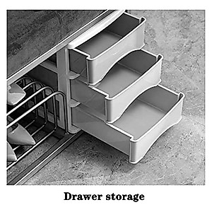 ALDEPO Shoe Cabinet Entryway Shoe Rack with Storage Drawers Iron Art Shoe Changing Stool with Cushion Wardrobe Shoe Rack Shoe Rack Bedside Bench