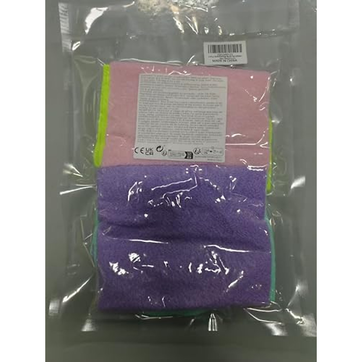 4 Pcs Exfoliating Back Scrubber with Handles,Nylon Back Exfoliator Extended Length Back Washers Stretchable Exfoliating Washcloth Pull Strap Shower Scrubber for Body Cleans Skin Massages for Women Men